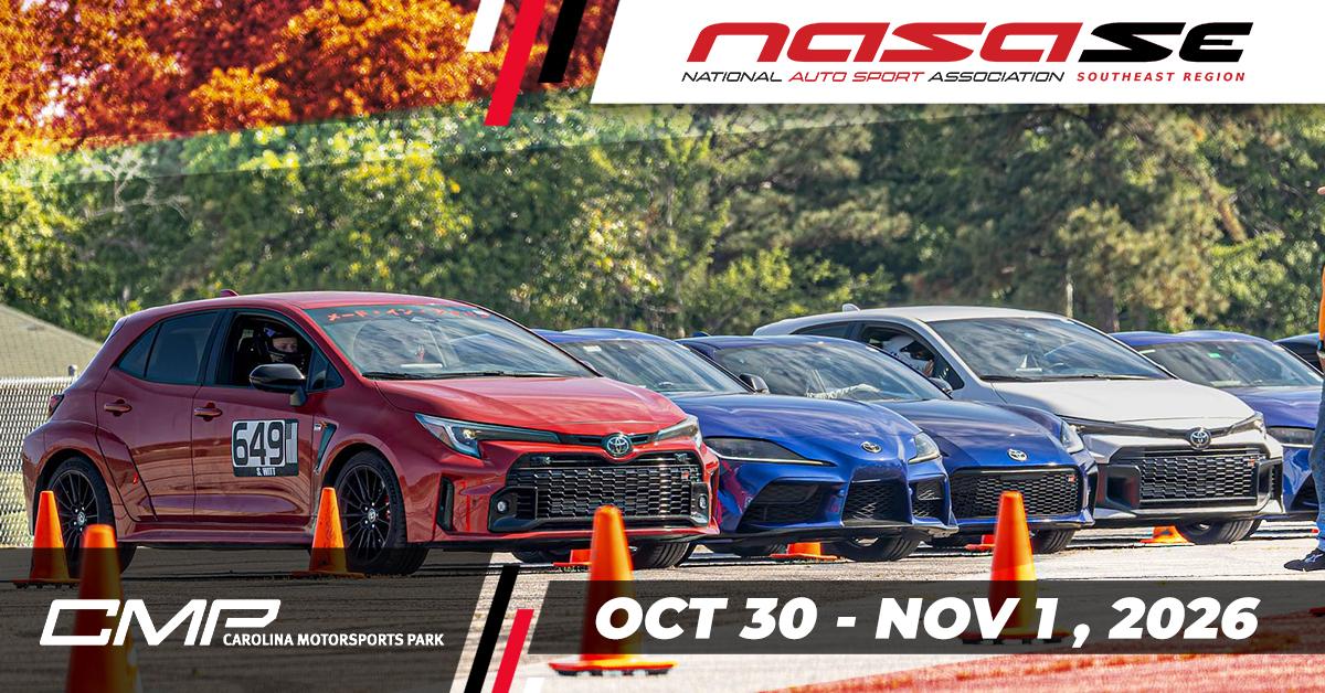 Carolina Motorsports Park - October 30th - 1st, 2026 - #5258 | #DRIVENASA